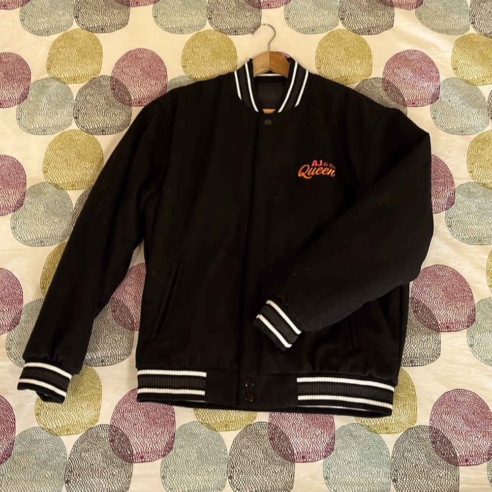 Black Reversible Varsity Jacket “Aj And The Queen” - Gem